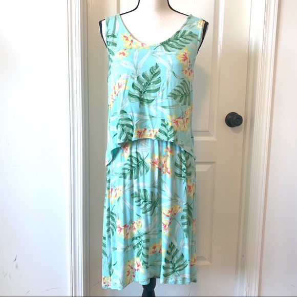 Caribbean Joe | Dresses | Caribbean Joe Petite Tropical Midi Dresssz Mp ...
